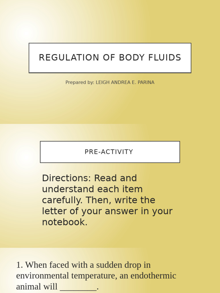 REGULATION-OF-BODY-FLUIDS | PDF | Osmosis | Homeostasis