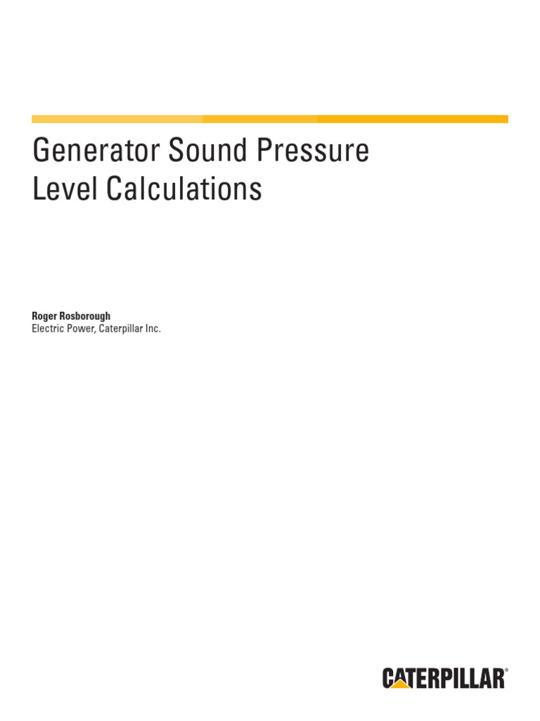 Generator Sound Pressure Level Calculations-CM20161129 | PDF | Decibel ...