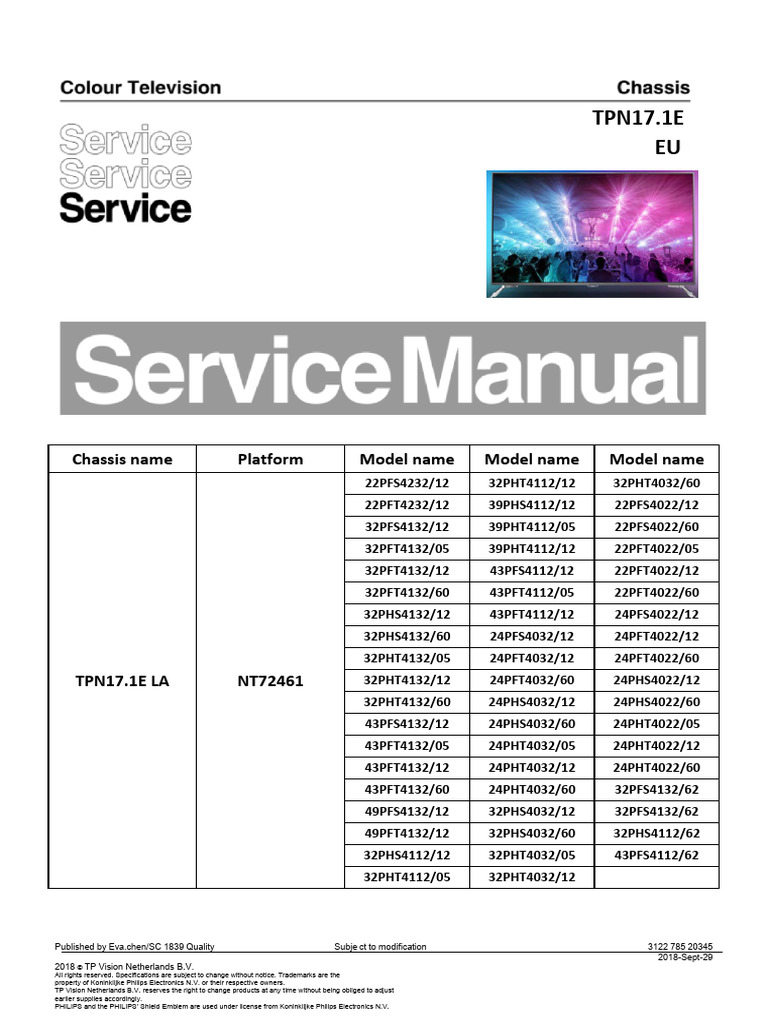 Philips TV Model Specifications Guide | PDF | Hdmi | Menu (Computing)