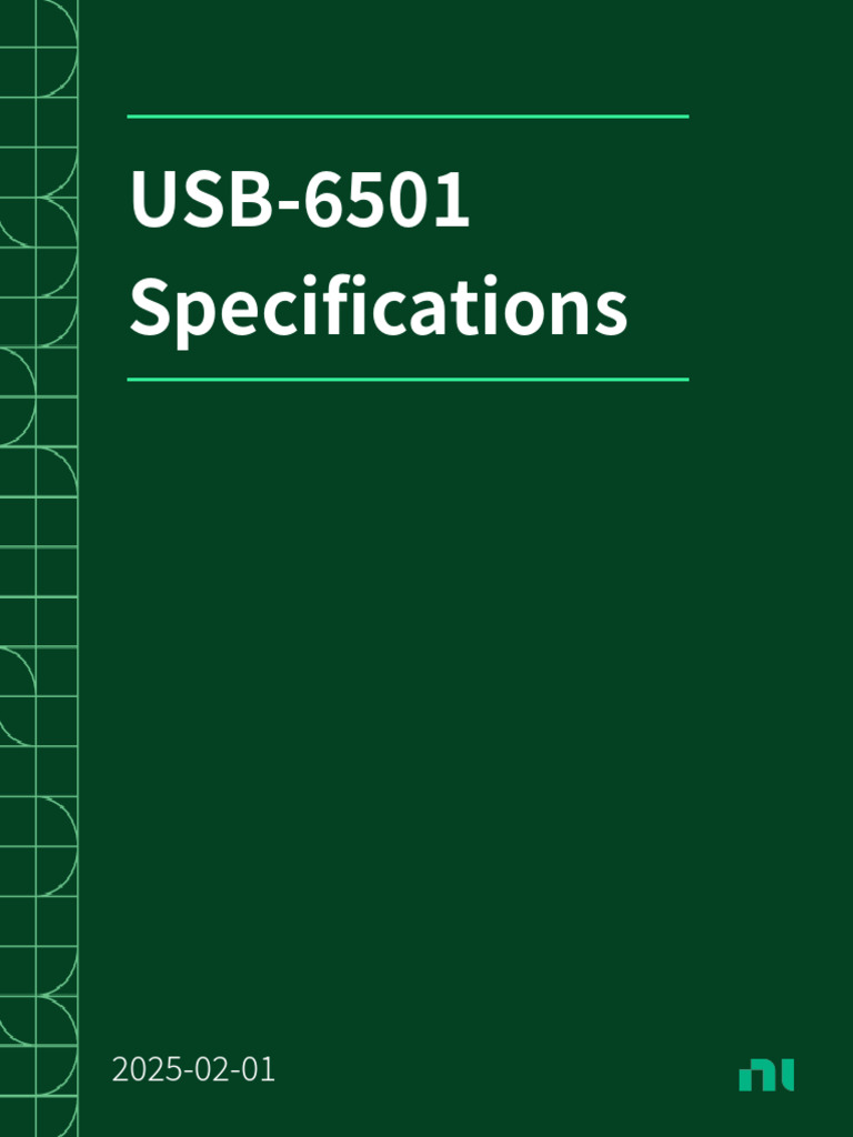 Usb-6501 Specifications Usb-6501 Specifications | PDF | Usb ...