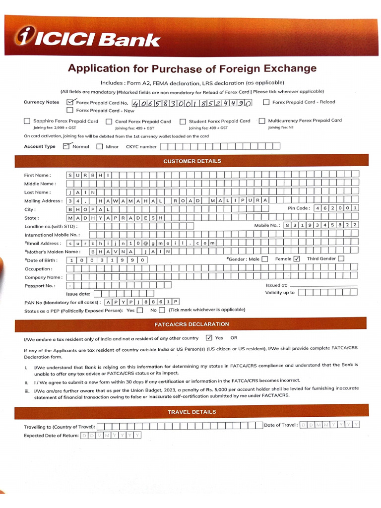 Forex form AED | PDF