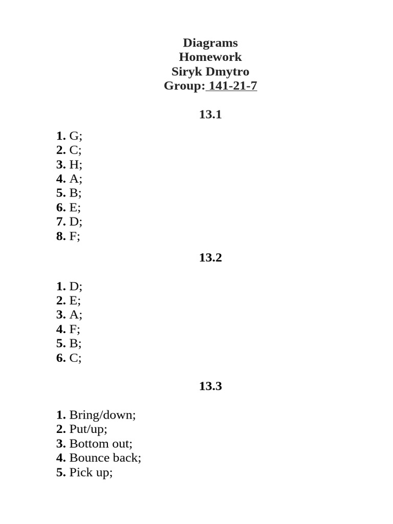 Homework Diagrams | PDF