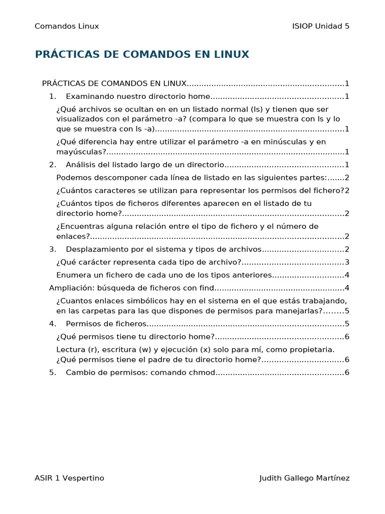 Actividades Comandos Básicos Linux | PDF | Archivo de computadora | Sistema de archivos