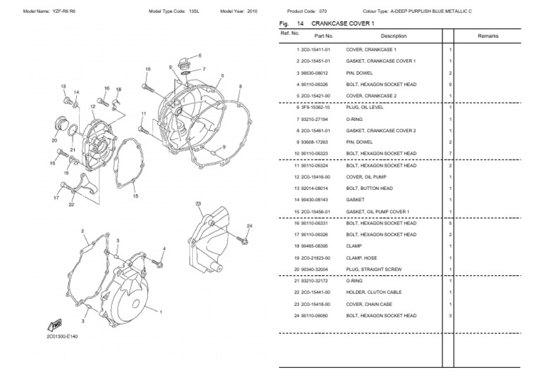 Yzf-R6 R6 Crankcase Cover 1 | PDF | Manufactured Goods