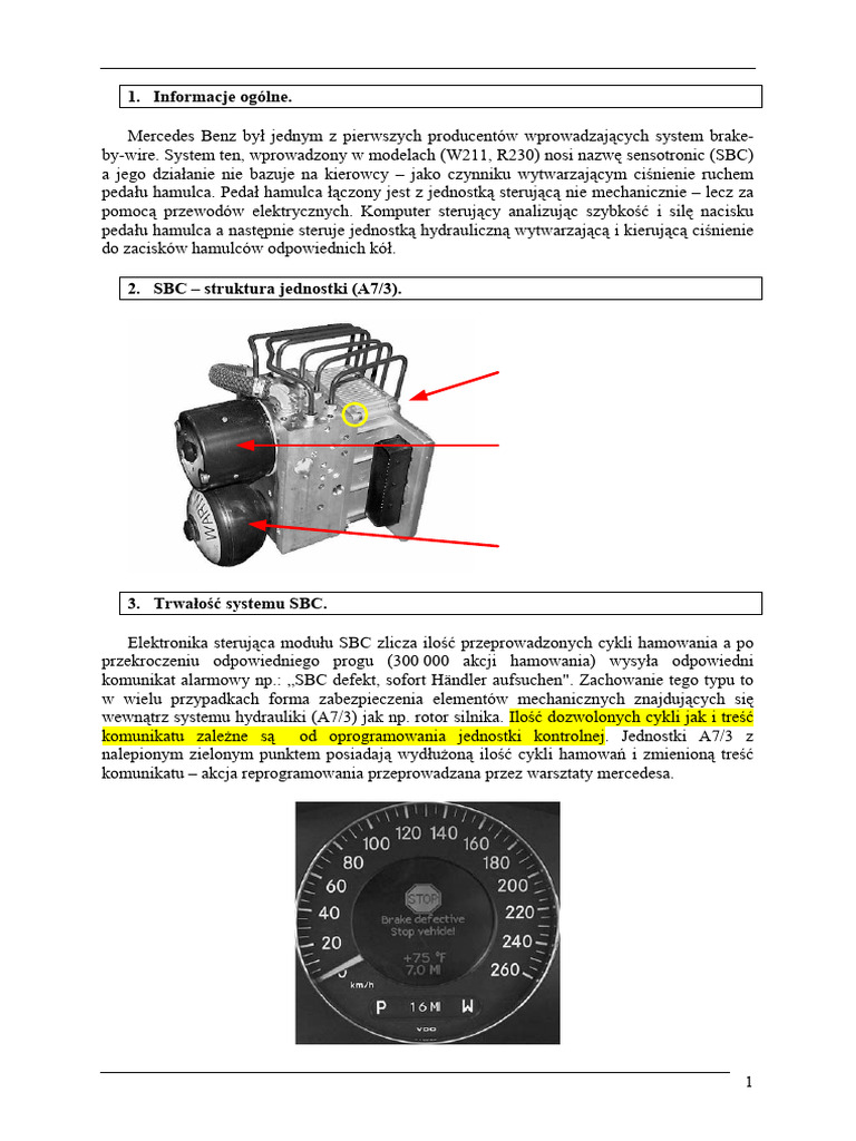 SBC Mercedes W211 | PDF