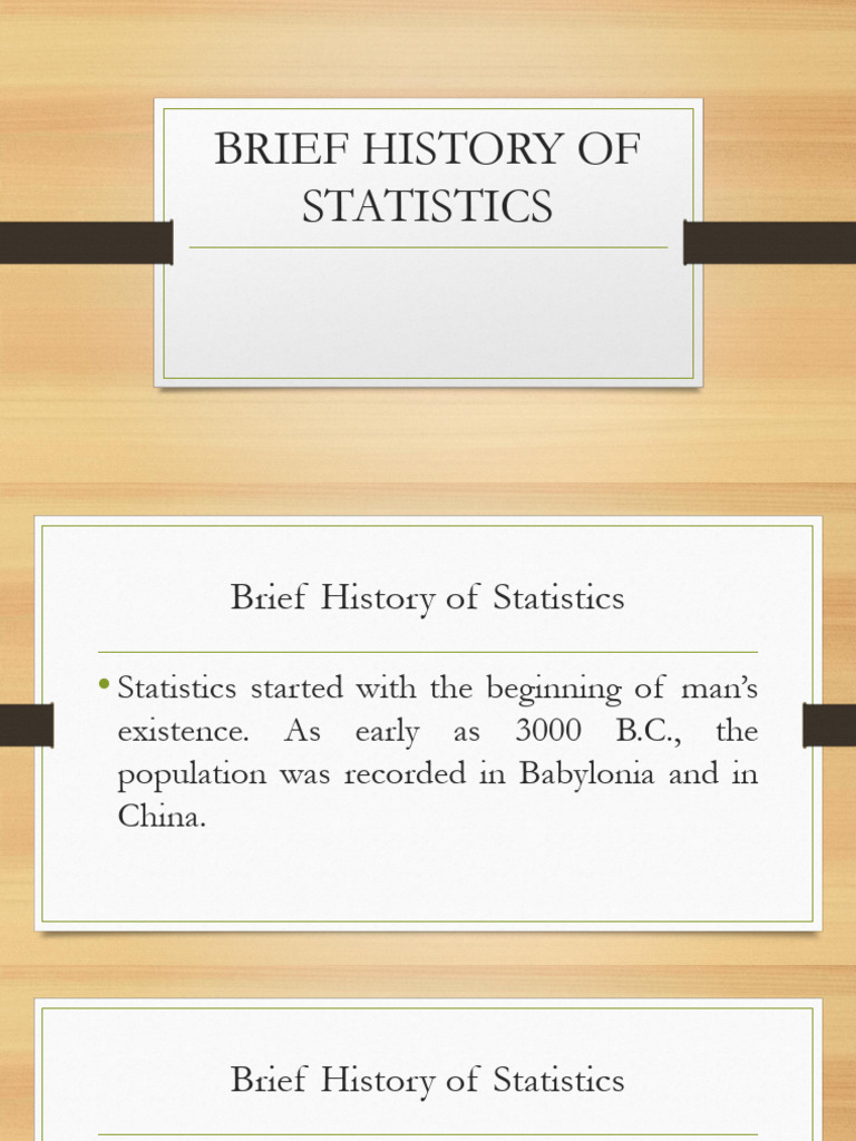 History of Statistics Overview | PDF | Probability | Statistics