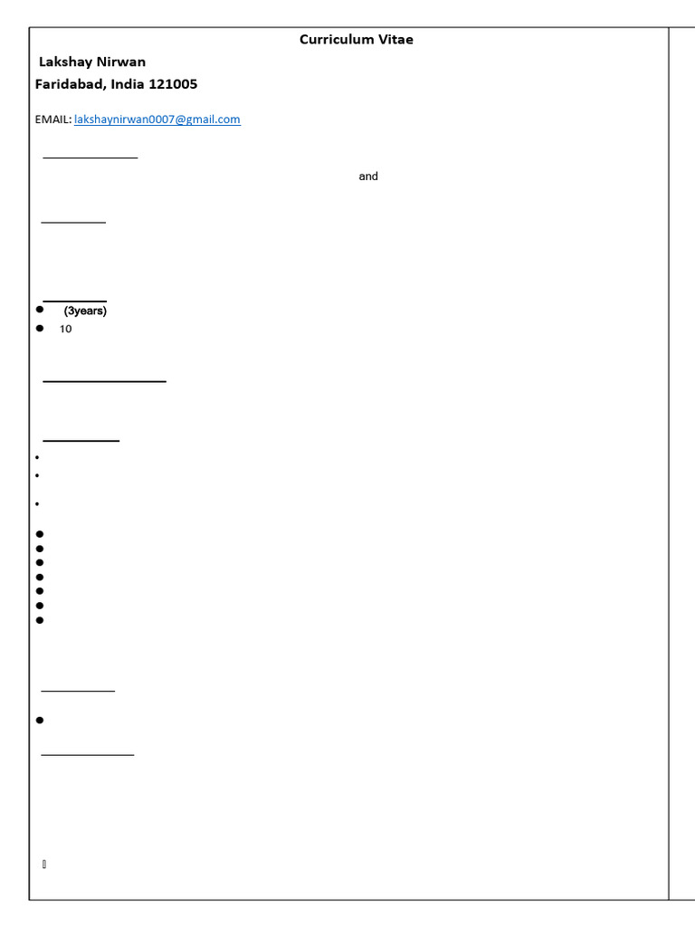 Curriculum Vitae Lakshay | PDF