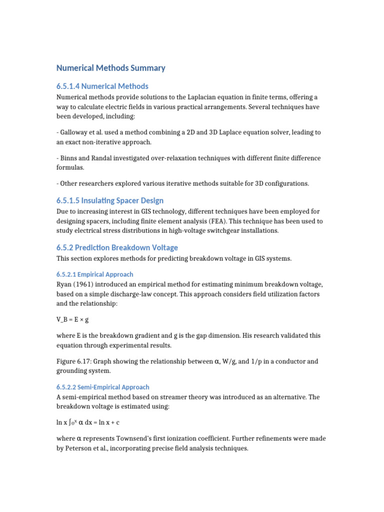Numerical Methods Summary | PDF