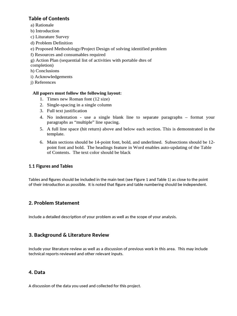 Project Report Structure and Guidelines | PDF