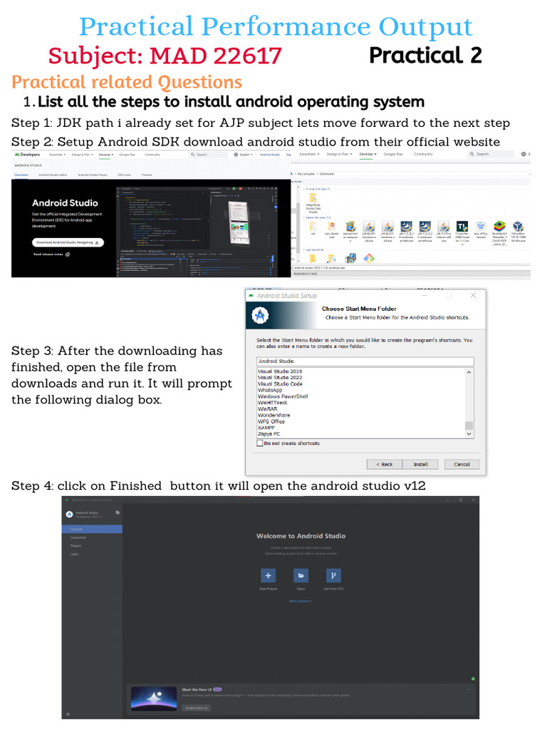 Steps to Install Android OS Guide | PDF | Android (Operating System) | Software