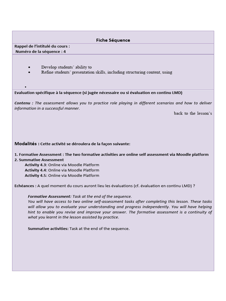 Lesson 4 Speaking Role Playing PDF | PDF | Communication | English Language