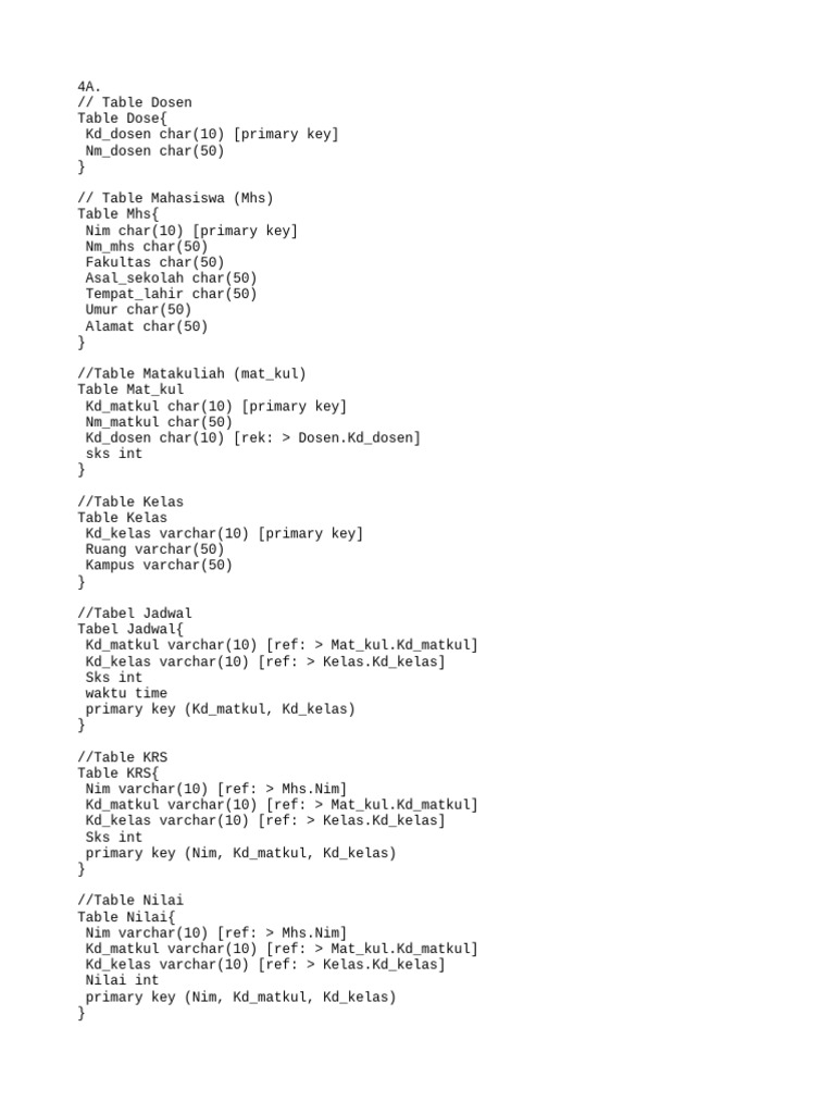 Database Schema for Academic Records | PDF