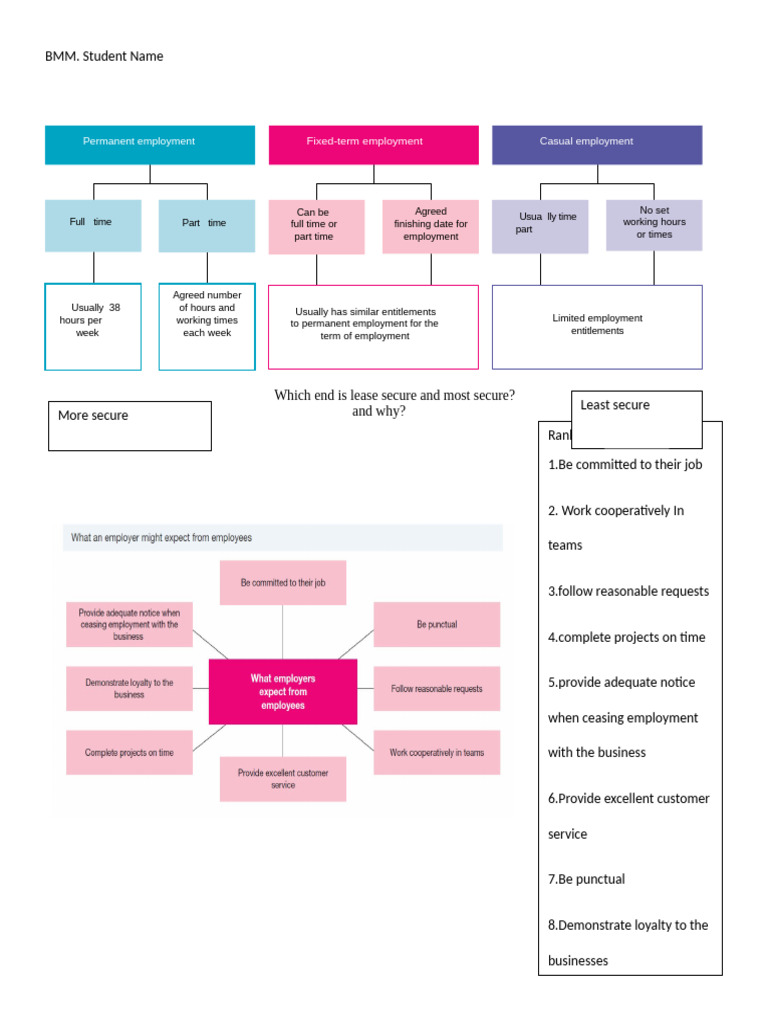 Employer Expectations Ws | PDF | Labor | Business