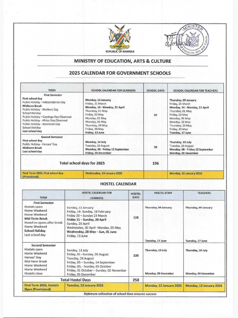 2025 School Calendar - 0001 - 240906 - 125821 | PDF