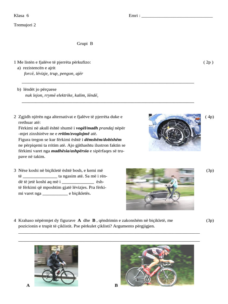 Test 3-Mujori 2 KL 6 B | PDF