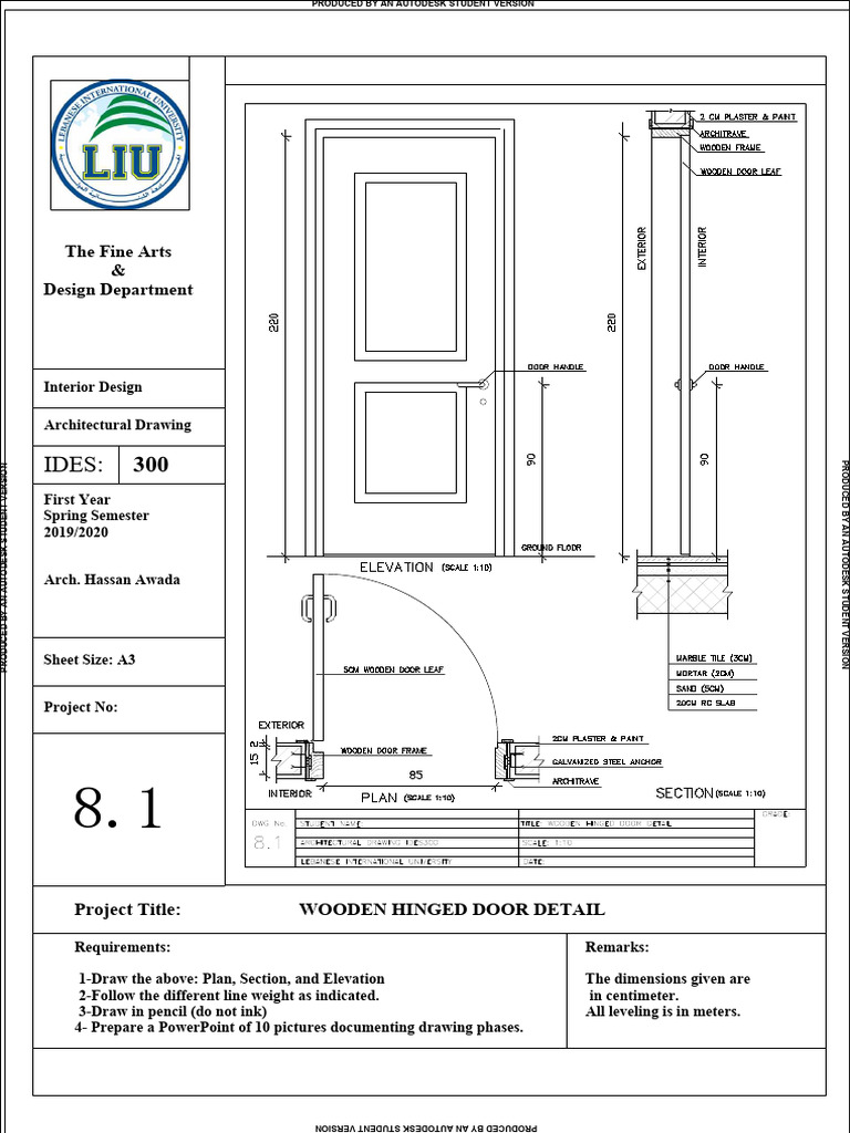Architectural Drawing Project Guidelines | PDF