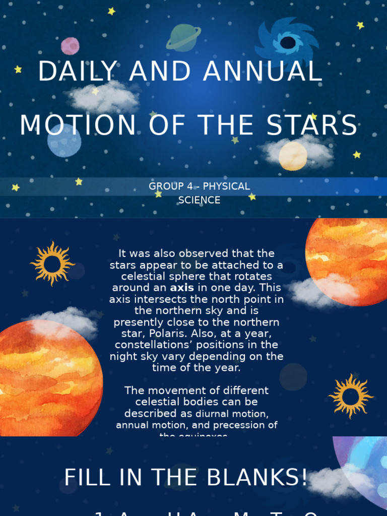 Annual Motion of Celestial Bodies | PDF | Rotation | Celestial Mechanics