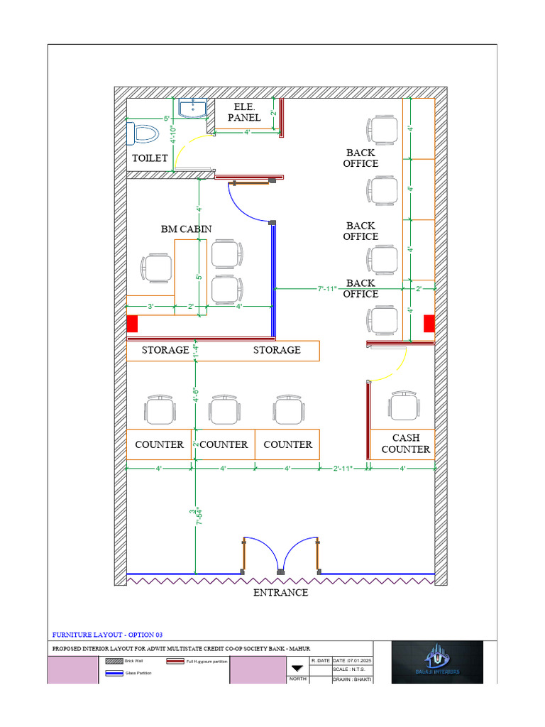 Adwit Multistate Bank - Mahur-Interior Layout Option 03 | PDF ...