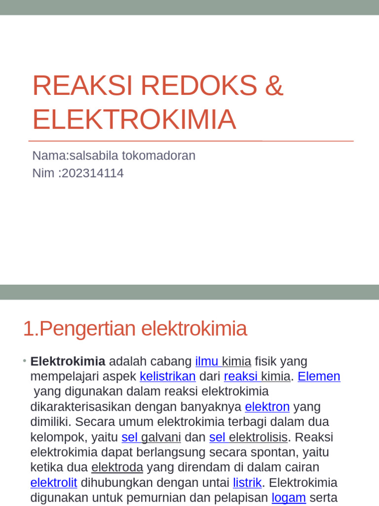 Salsabila Reaksi Redoks | PDF
