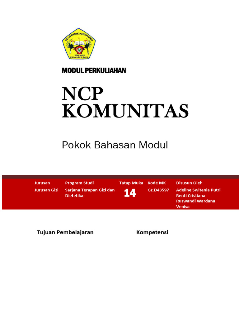 Modul Ncp Komunitas | PDF