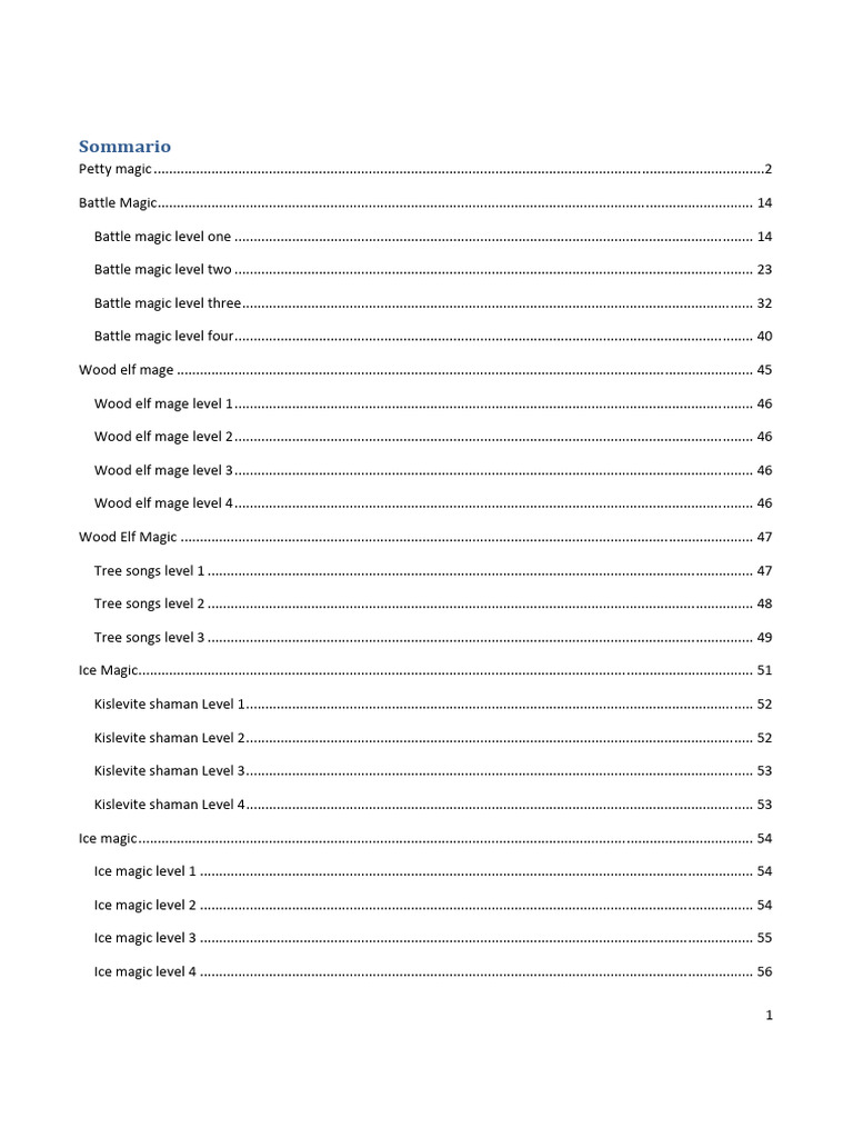 Magic Spells and Levels Guide | PDF