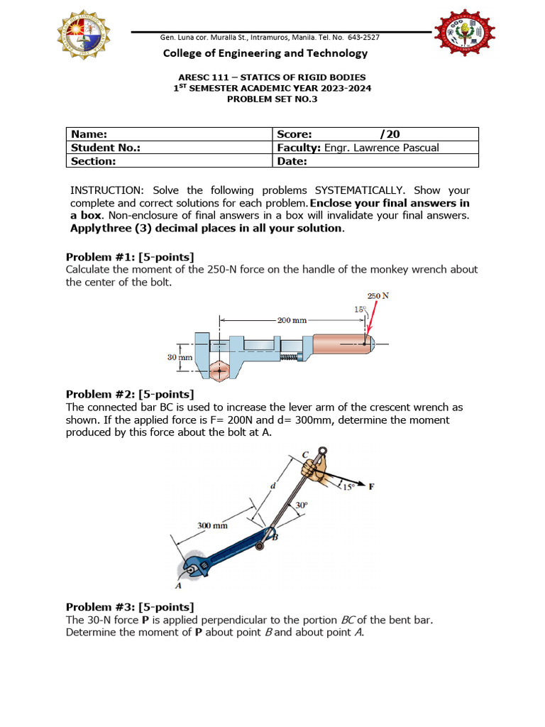 ARESC111 Problem Set No 3 | PDF