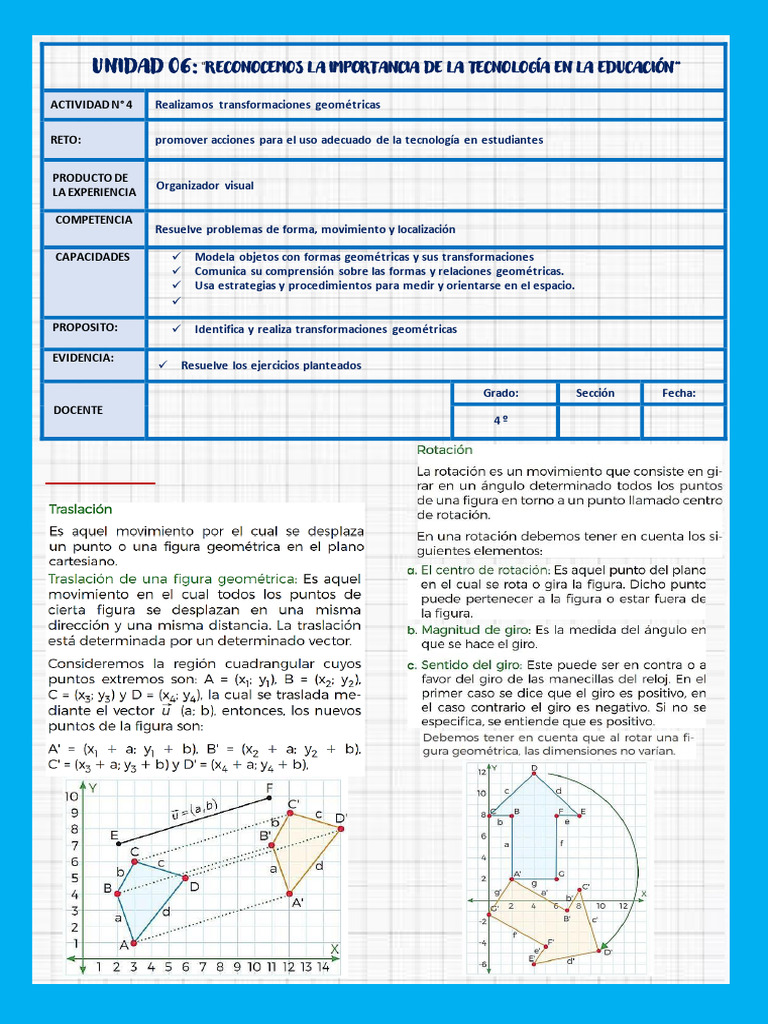 Act 4 Mat 4° Sem 4 Unid 06 | PDF