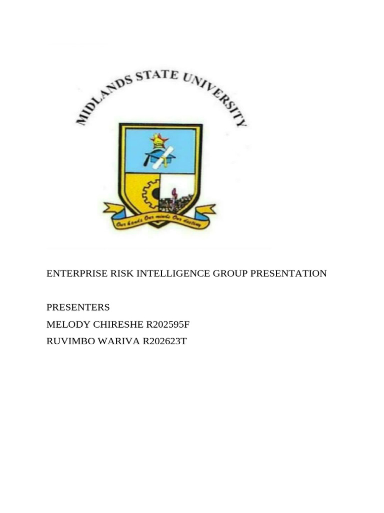 Enterprise Risk Intelligence Group Presentation | PDF