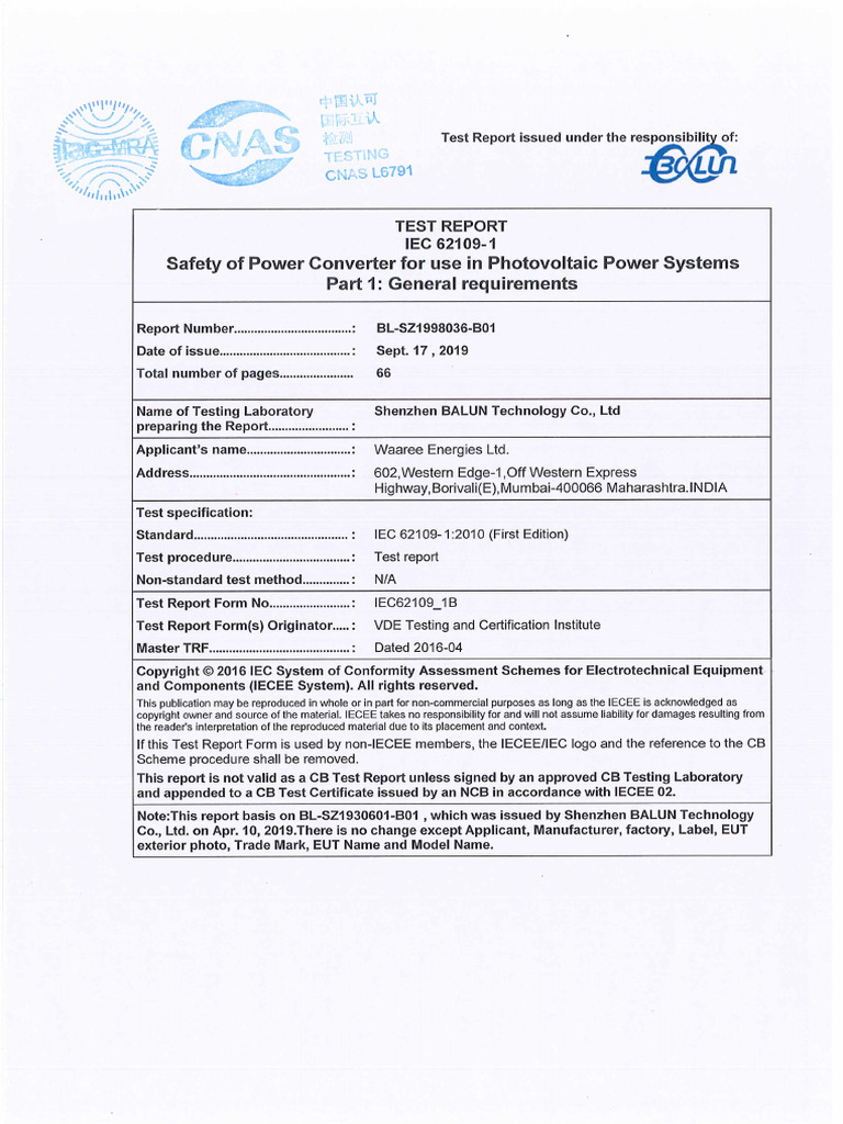 Waaree Single Phase 5kw Solar On Grid Inverter | PDF | Mains ...