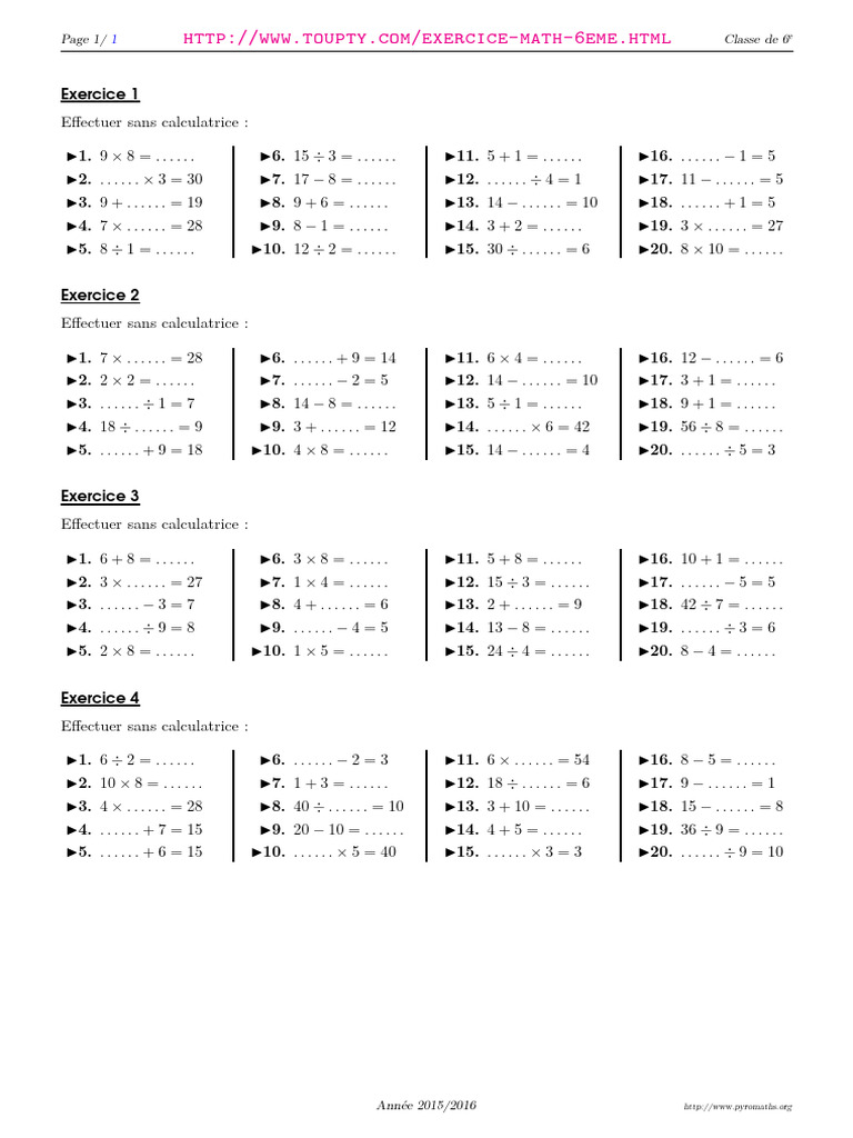 Calcul Mental 3 | PDF