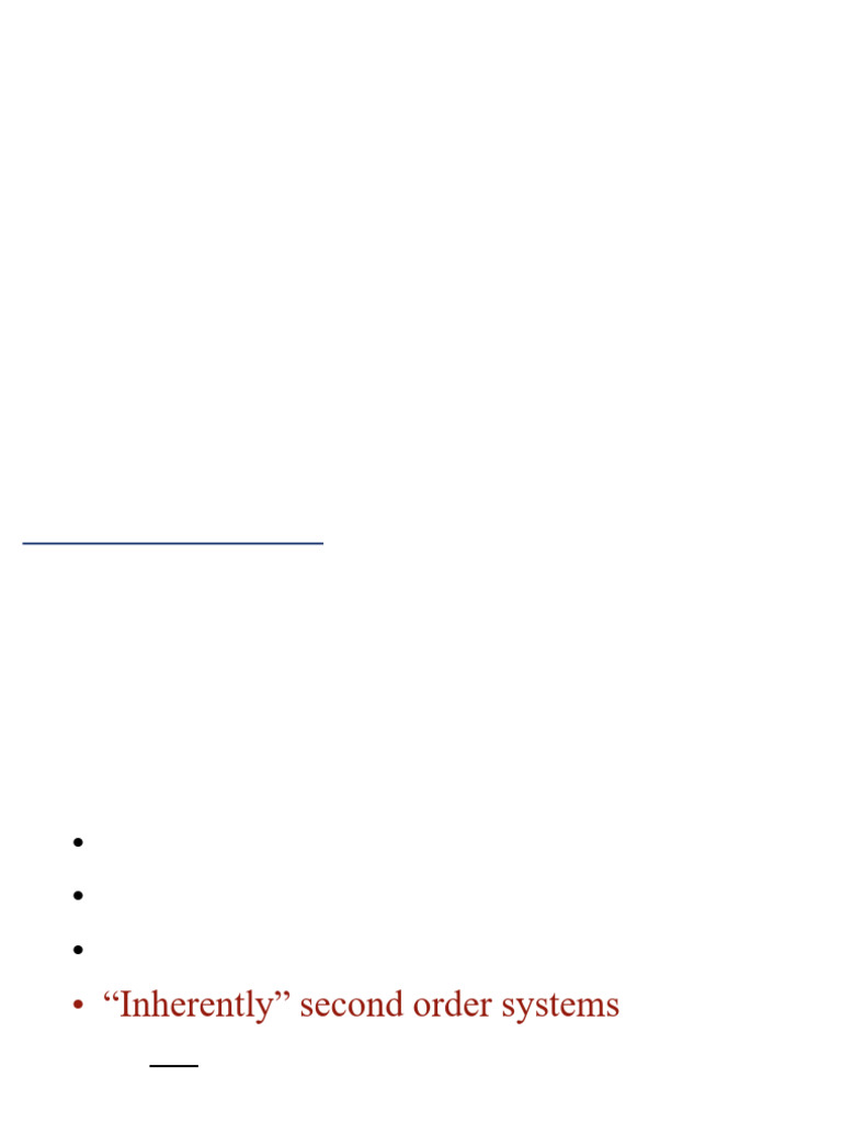 Understanding Second Order Systems | PDF | Force | Damping