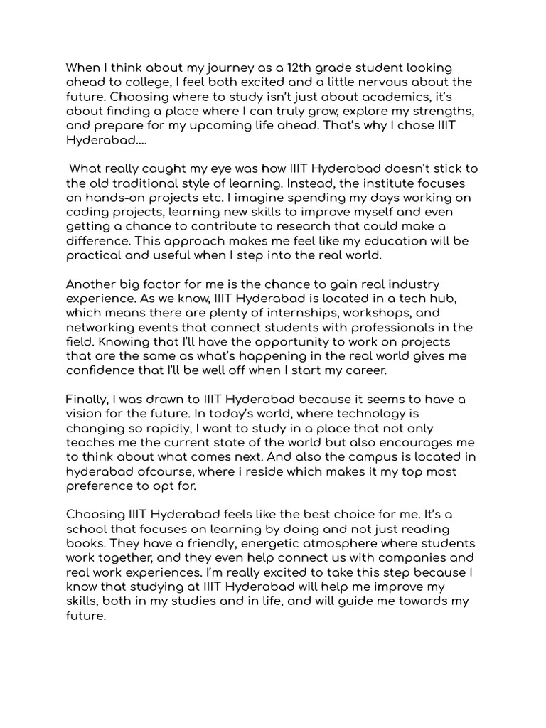 IIIT Hyd Reason | PDF