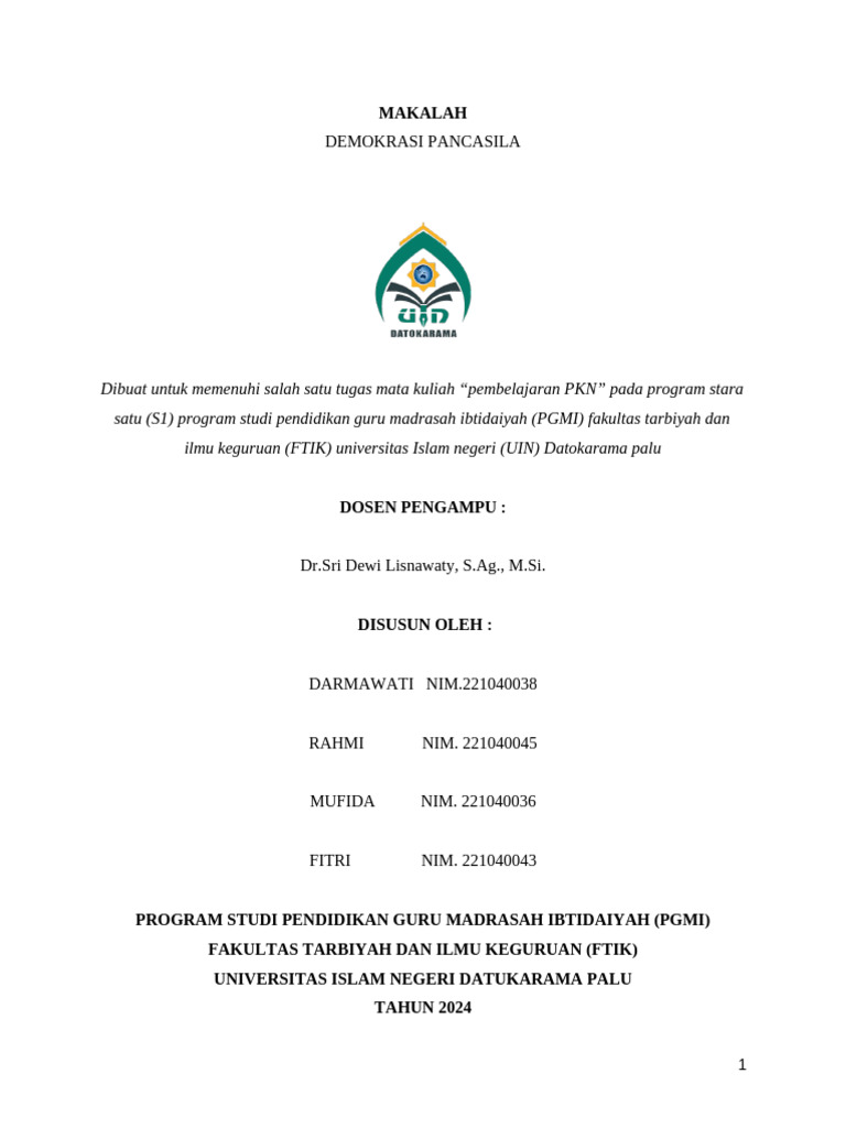 makalah Pkn | PDF