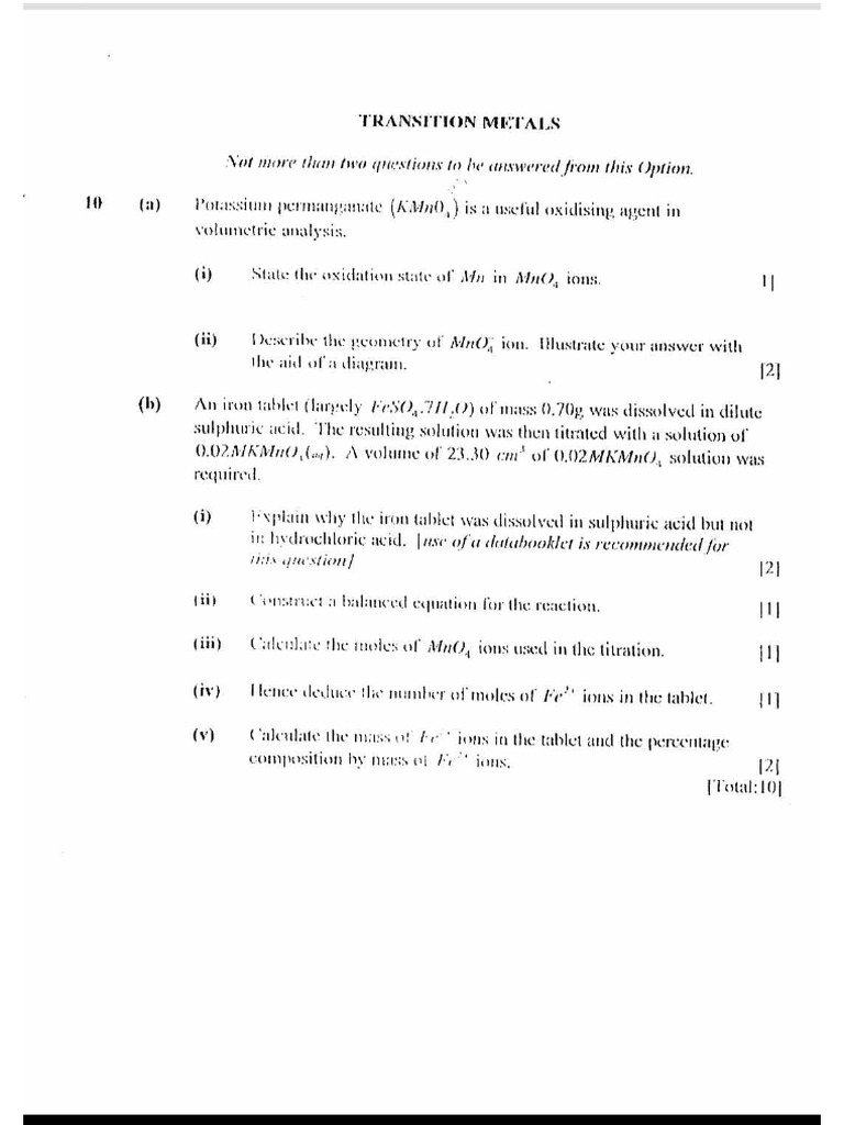 Zimsec Past Exams Paper Applied Chemistry 2018 - 2023 by @deal-1 | PDF
