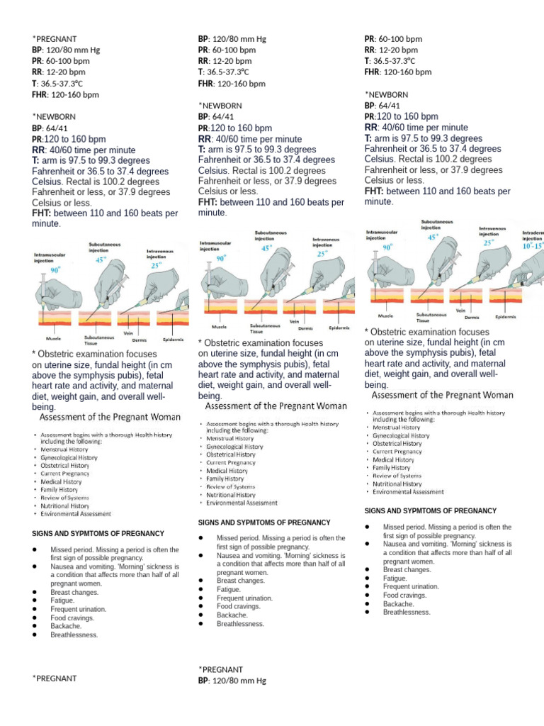 Normal Vital Signs in Pregnancy | PDF | Pregnancy | Nausea