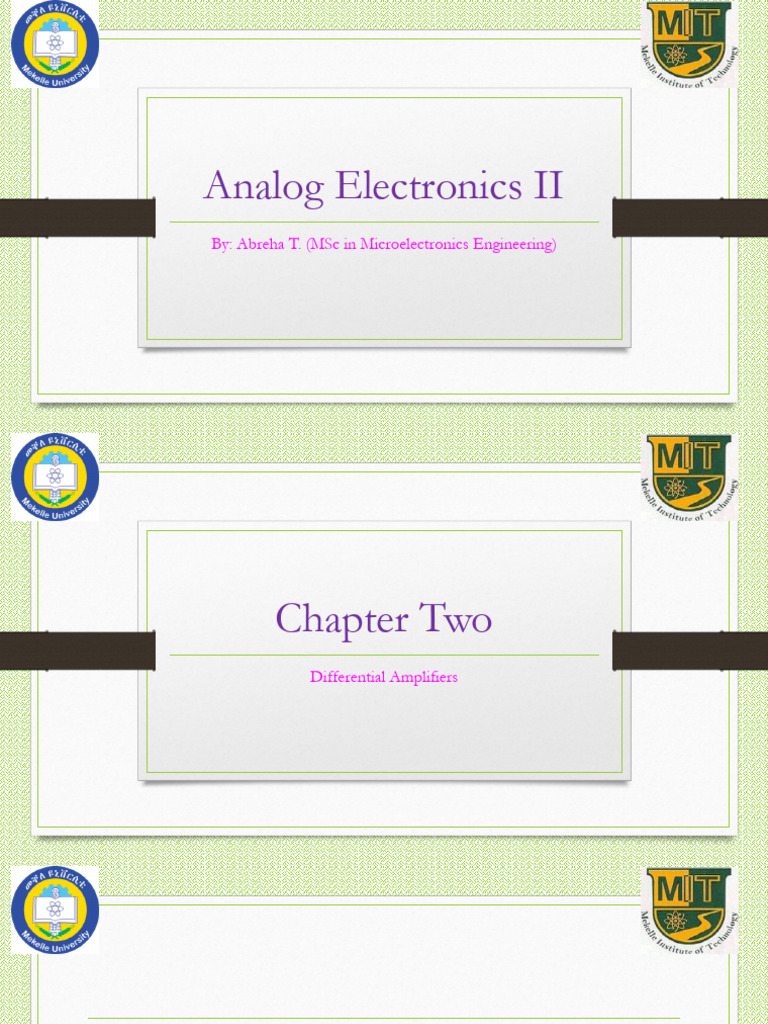 EE2204 Ch2 | PDF | Amplifier | Electronic Circuits