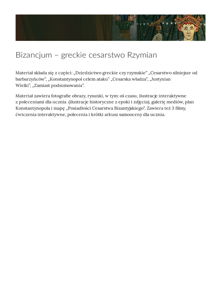 Bizancjum Greckie Cesarstwo Rzymian | PDF