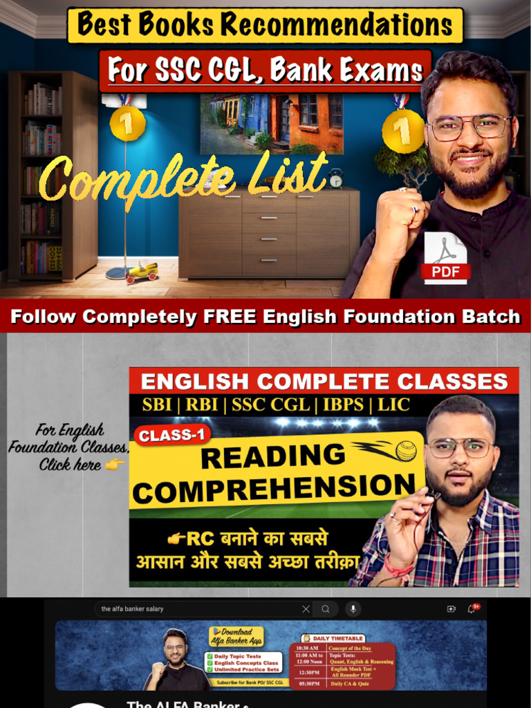SSC CGL & Bank Exam Book List 2025 | PDF