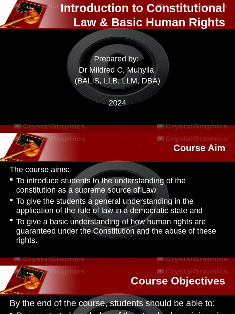 Chapter - 1 (1) Introduction To Constitutional Law Basic Human Rights | PDF | Constitution ...