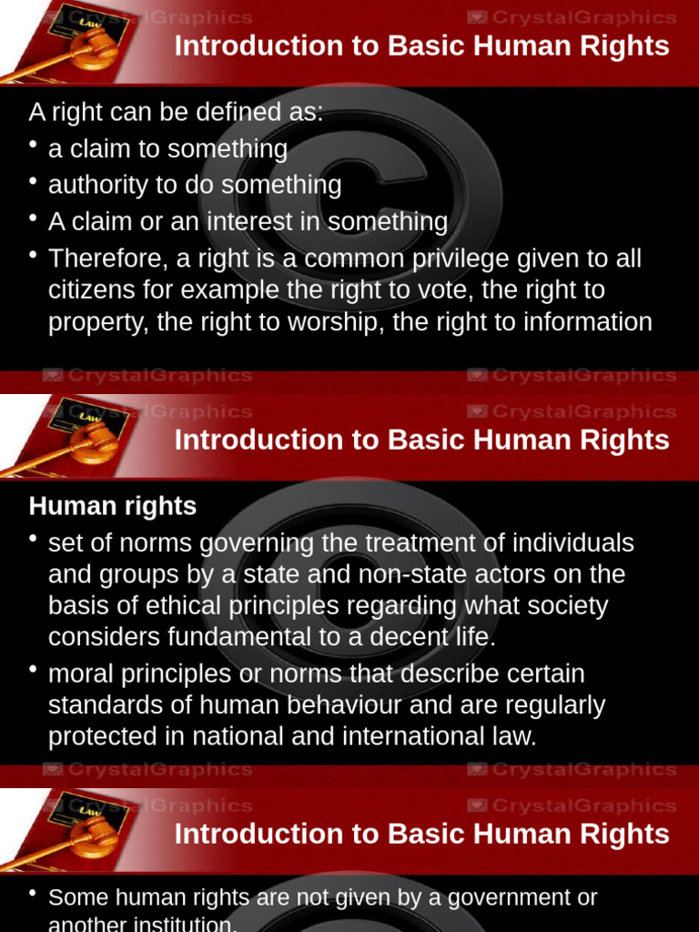 Chapter - 1 (3) Introduction To Basic Human Rights | PDF | Rights ...