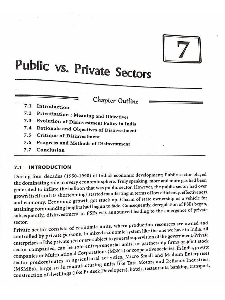 Public vs. Private Sectors | PDF