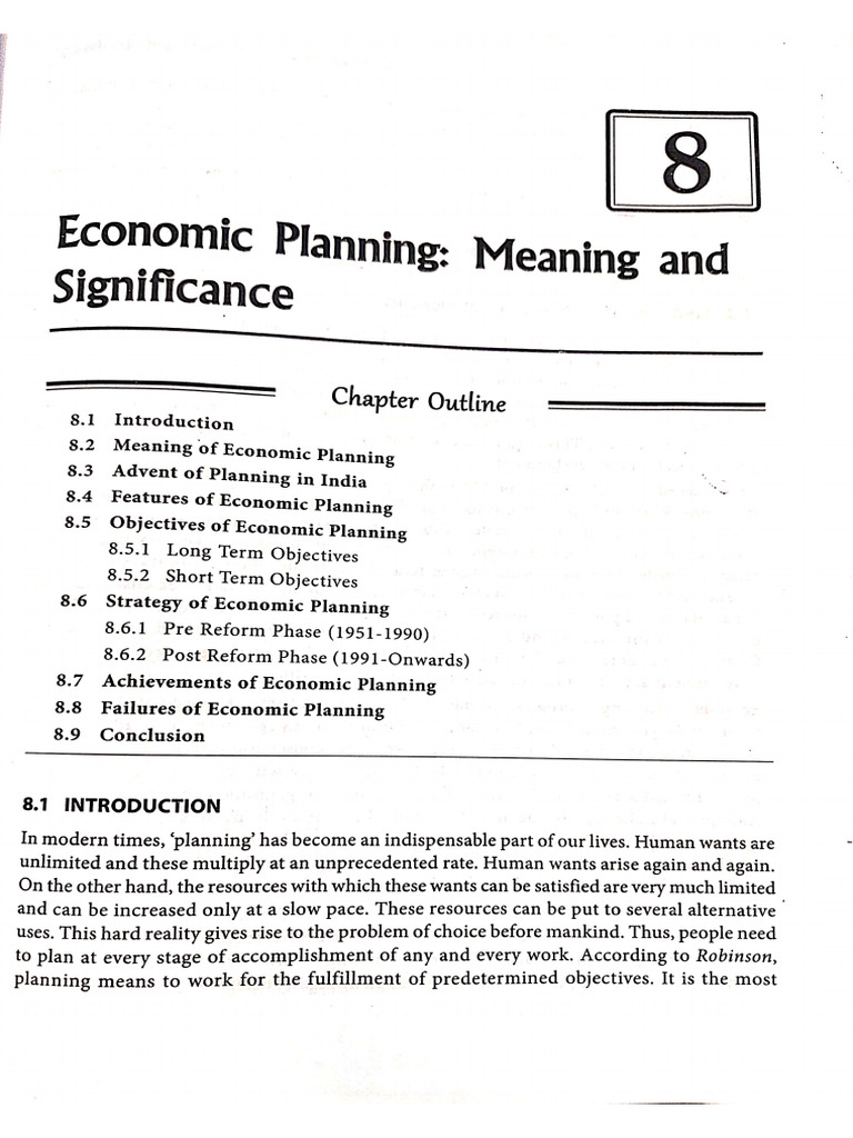 Economics Planning | PDF