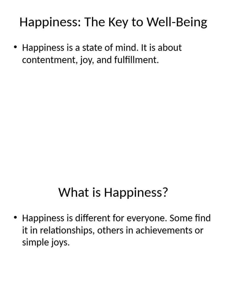 Understanding Happiness and Well-Being | PDF