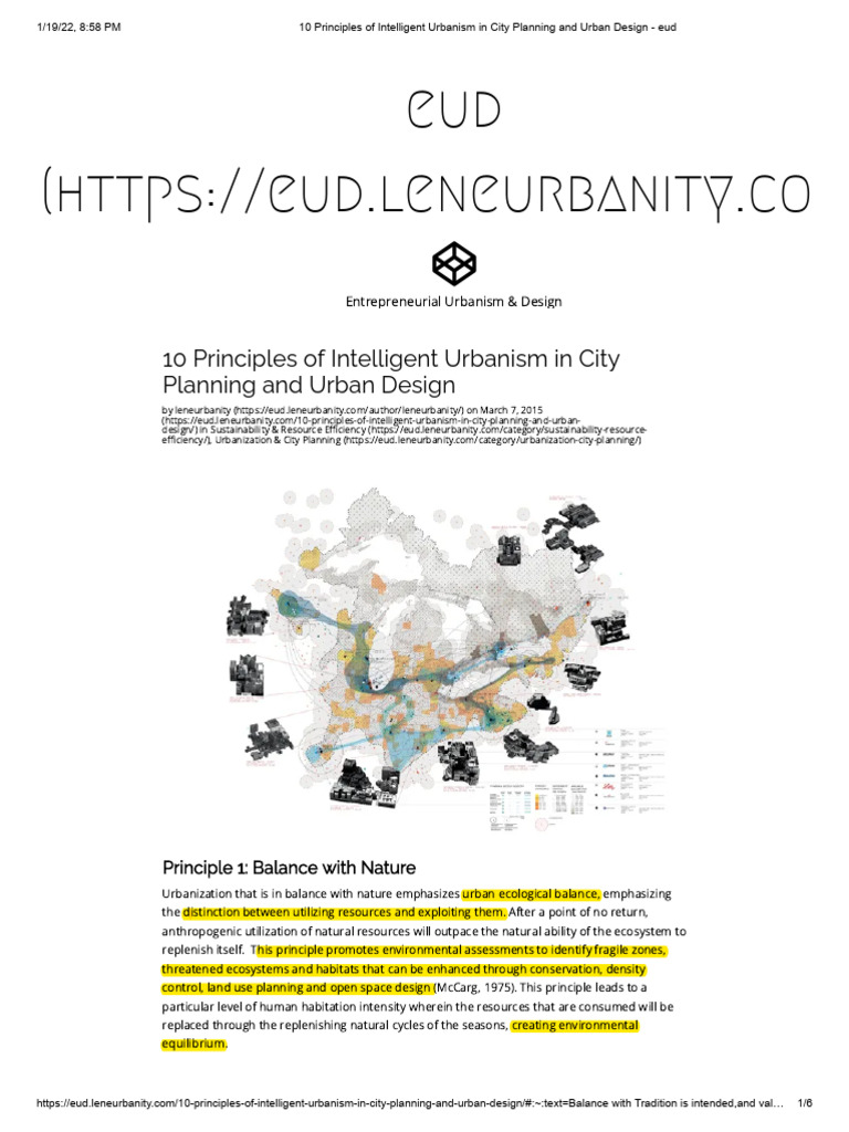 10 Principles of Intelligent Urbanism in City Planning and Urban Design ...