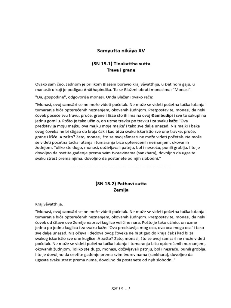 #15 Samyutta nikāya XV | PDF