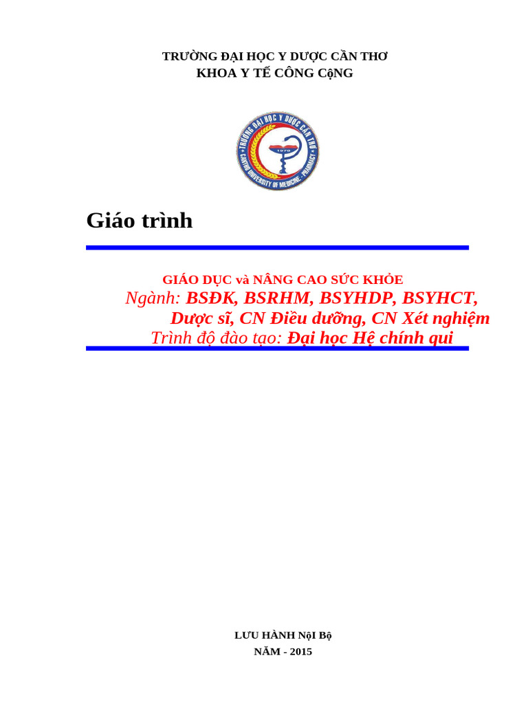 Trng Di Hc y Dc Cn Th Giao Trinh | PDF