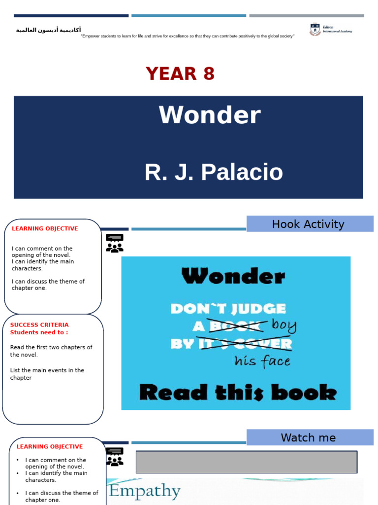 Wonder R.J Palacio | PDF | Learning