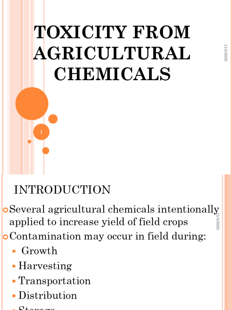 Agricultural Chemical Toxicity Risks | PDF | Pesticide | Fertilizer