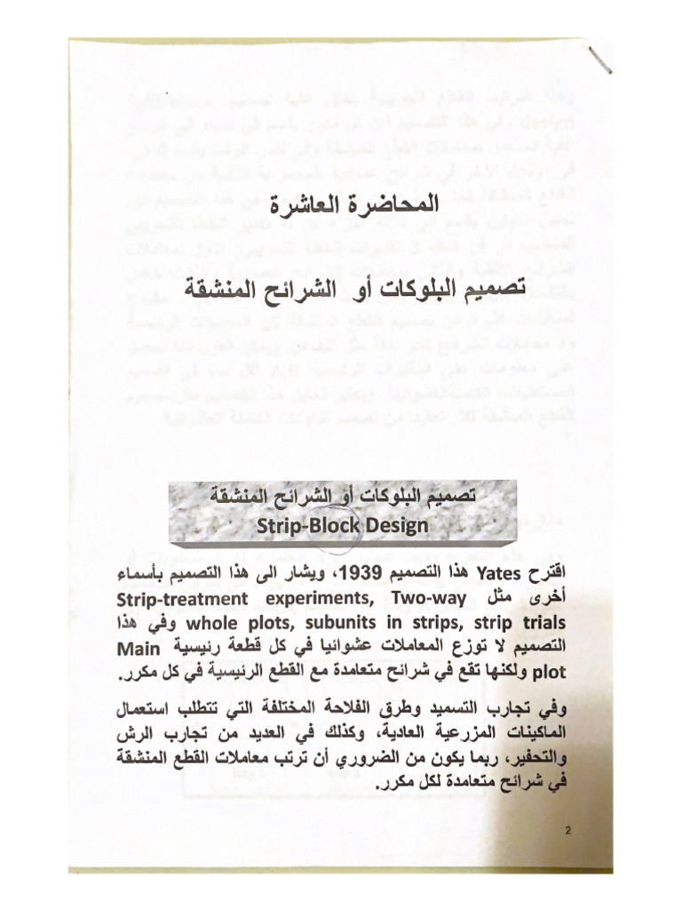 Strip-Block Design | PDF