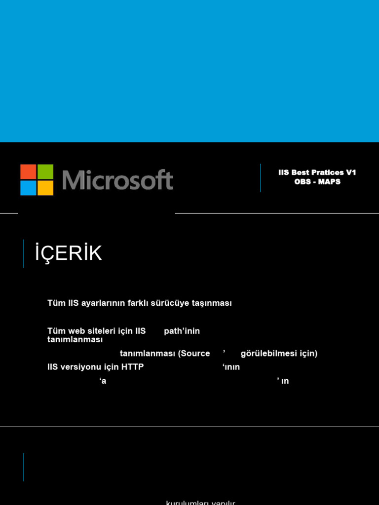IIS BestPratice | PDF